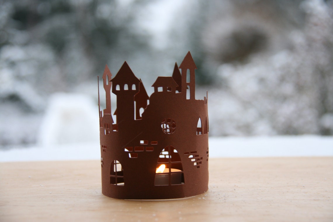 Castle Silhouette / Tealight Lantern / Shadow Play / Winter / Lantern ...