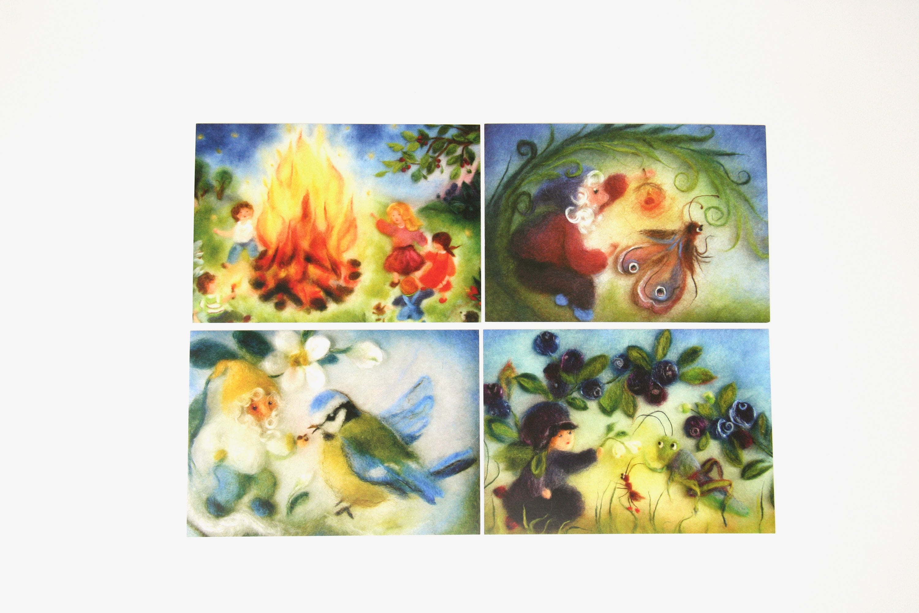 Wool Picture Postcards Set 5 / picture / postcard / Waldorf / | Etsy