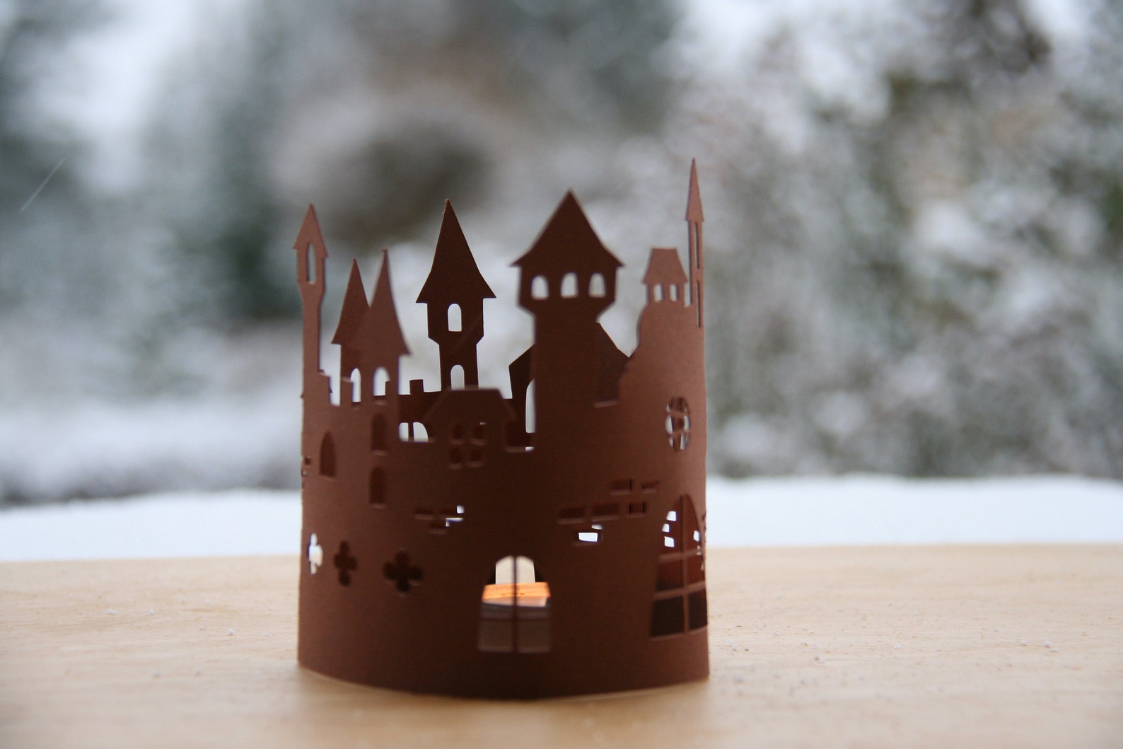 Castle Silhouette / Tealight Lantern / Shadow Play / Winter / Lantern ...