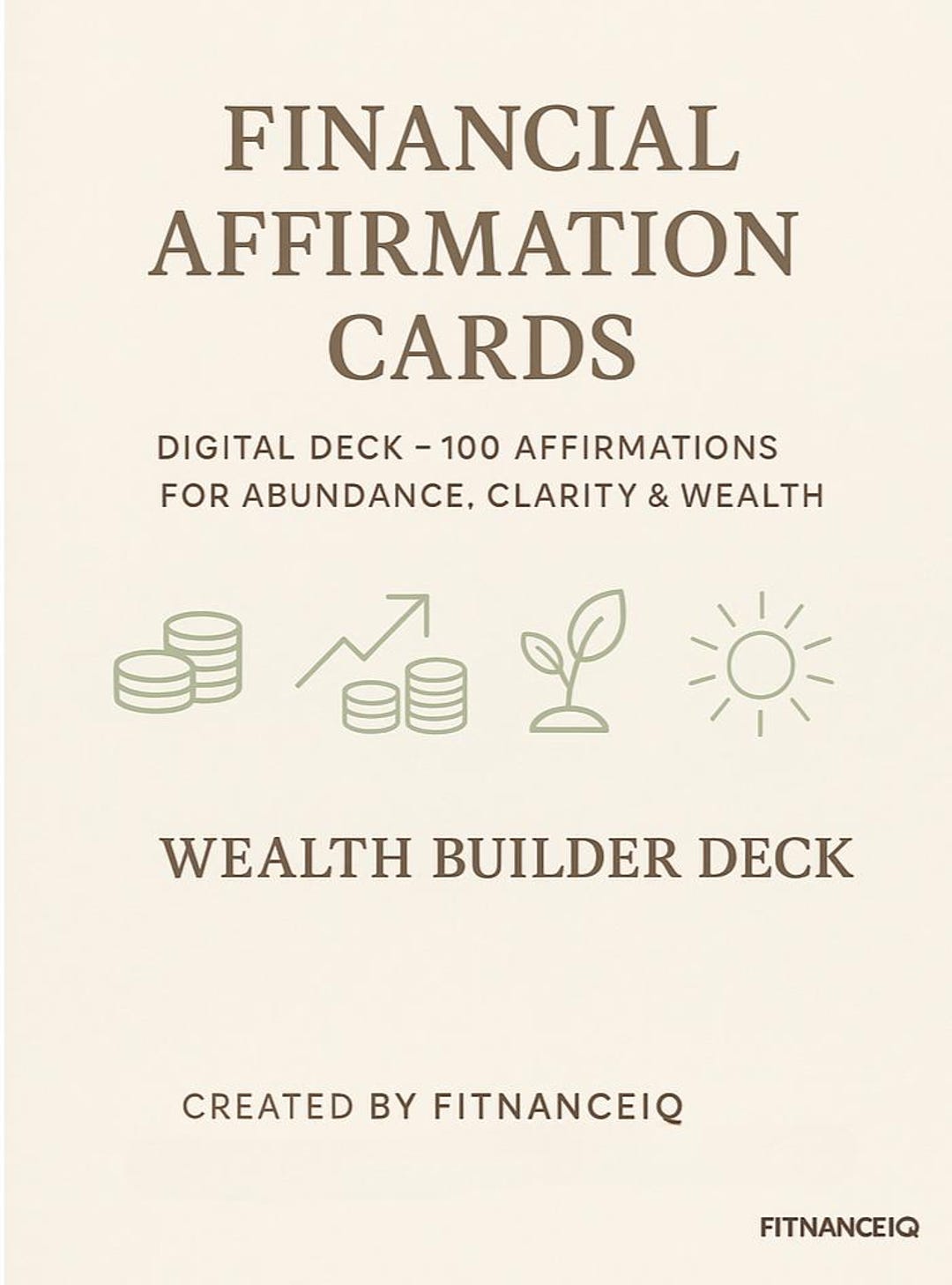 Financial Affirmation Cards – Wealth Builder Deck | 100 Digital Money ...