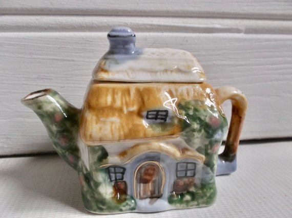 Vintage English Country Cottage Tea Pot Cottagecore Decor - Etsy