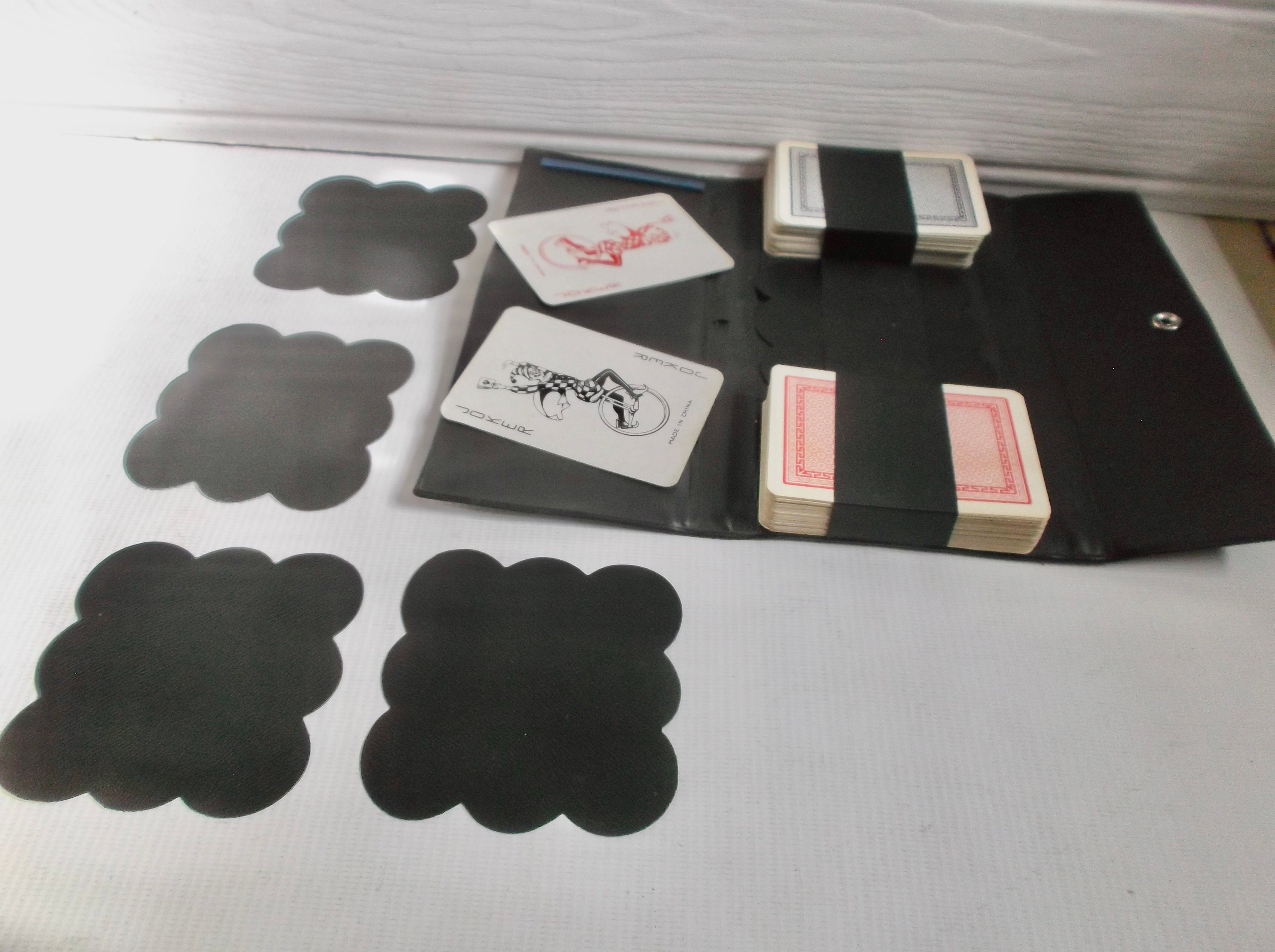 1940s 1950s Mid Century Modern Card Game Set Vintage Poker or Bridge ...