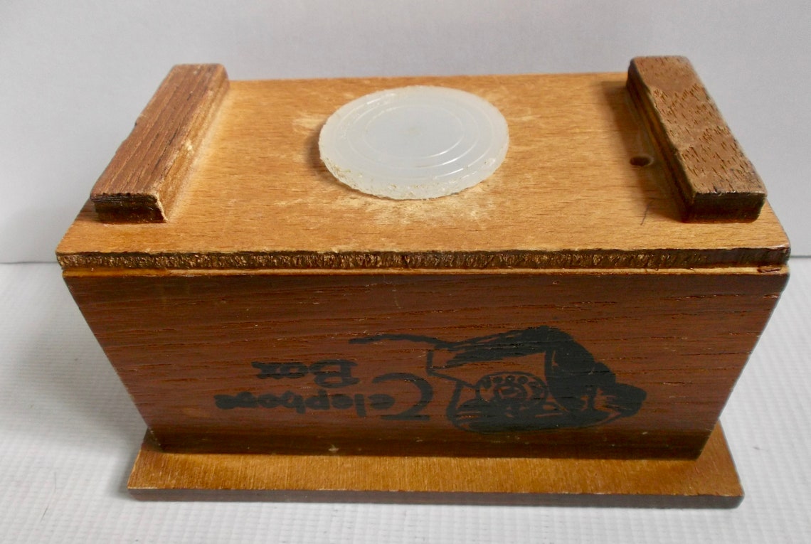 Vintage Mid Century Modern Telephone Money Box 1950s Oak Wood | Etsy