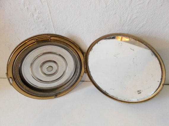 Vintage Stratton Round Mirror Powder Compact 1960s 19… - Gem