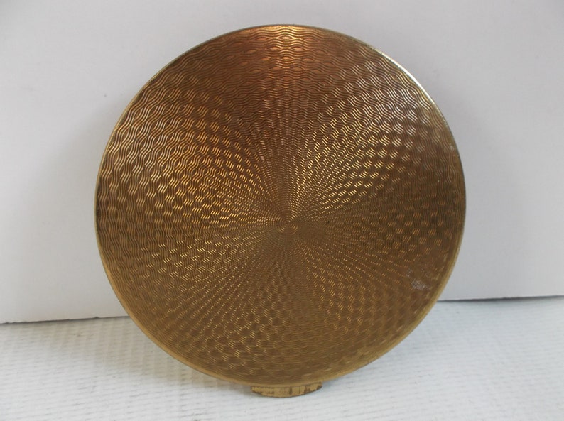 Vintage 1940s Brass Compact MCM Mirrored Round Powder Compact - Etsy