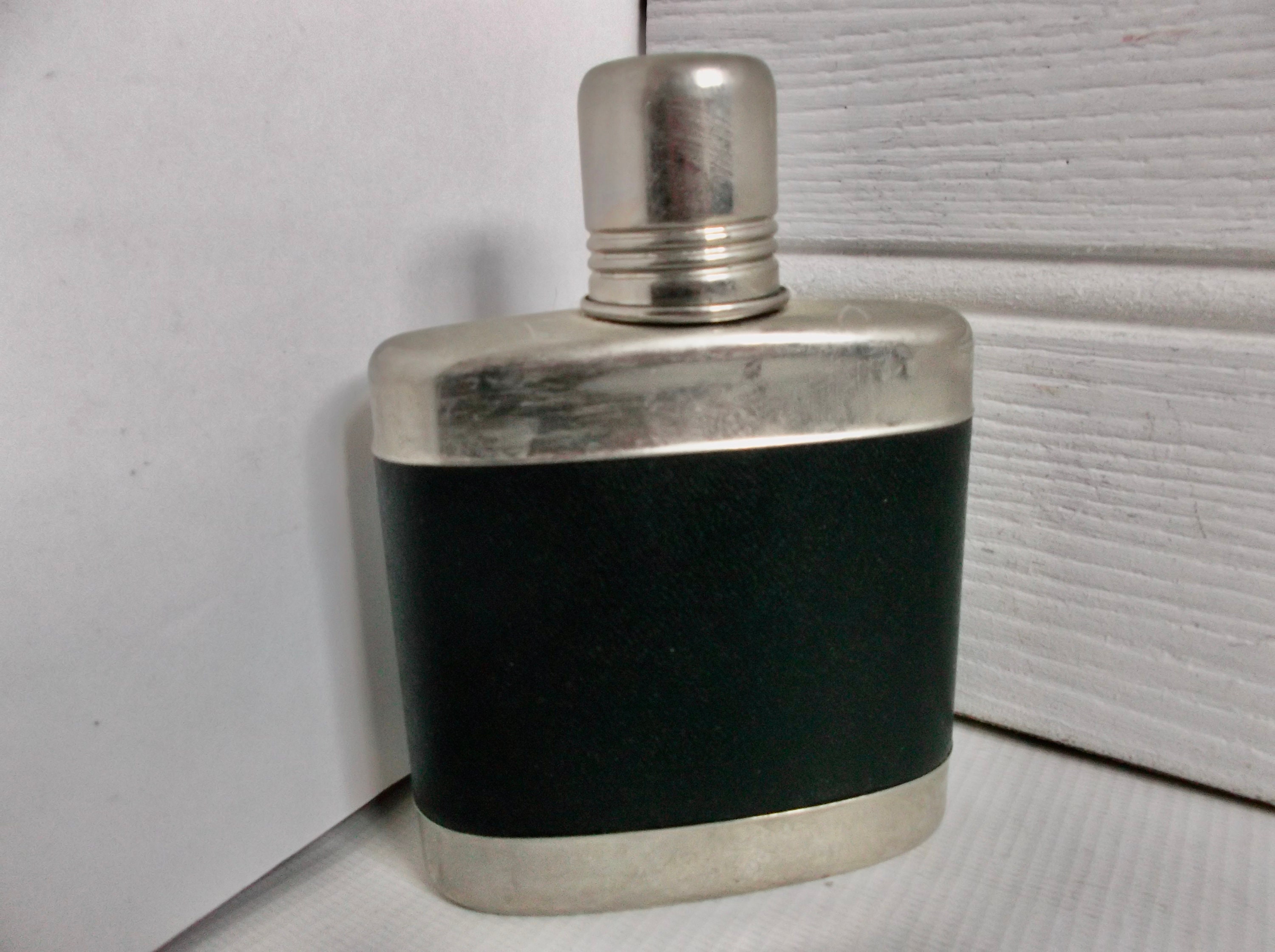 Mens Antique English Pocket Hip Flask Circa 1940s With Shot Cup Leather ...