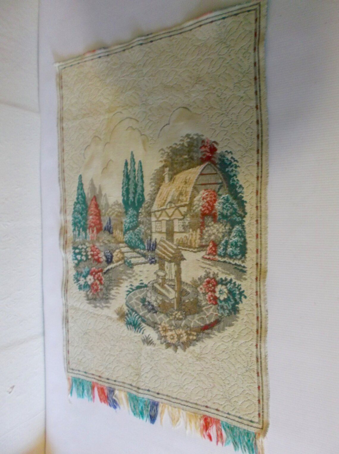 English Victorian Edwardian Antique Tapestry Country Cottage Decor - Etsy