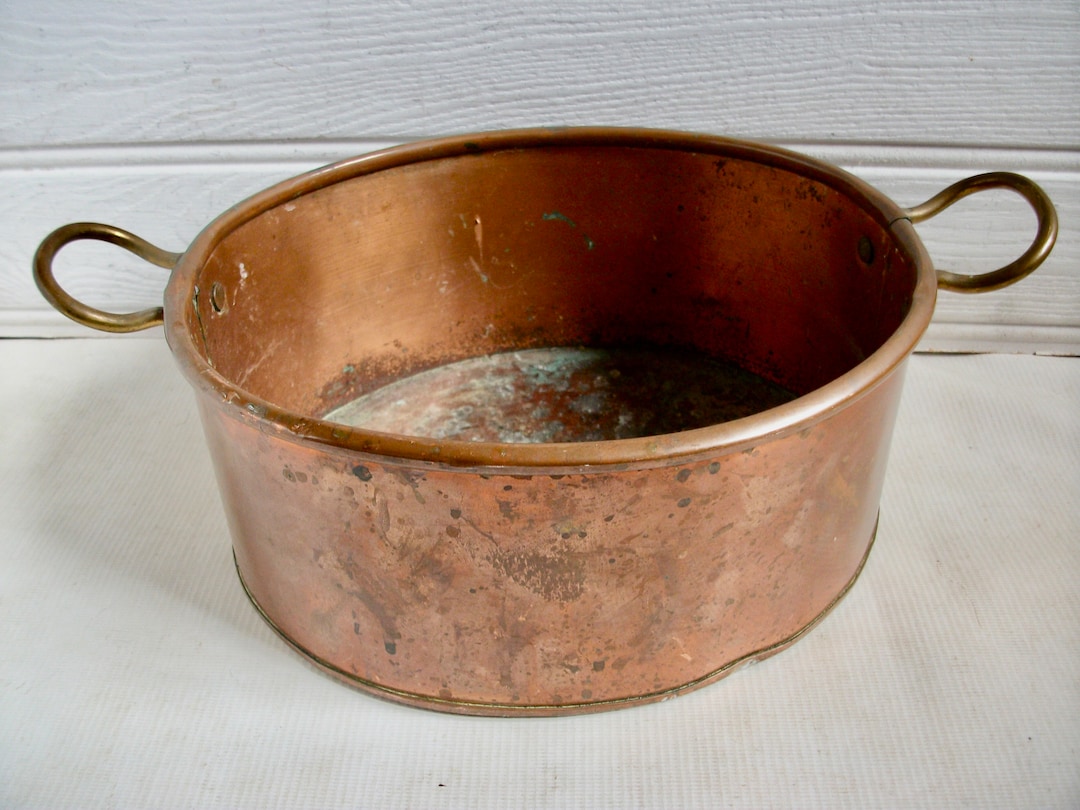 Vintage French Copper Cooking Pot Jam Preserves Pan - Etsy