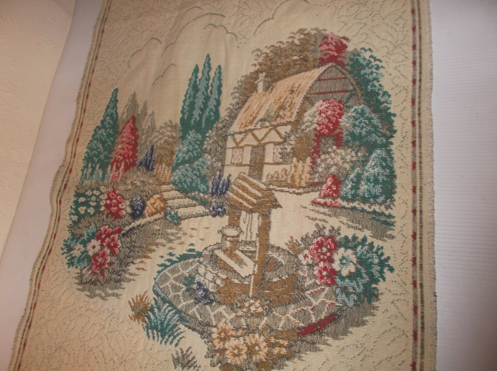 English Victorian Edwardian Antique Tapestry Country Cottage Decor - Etsy