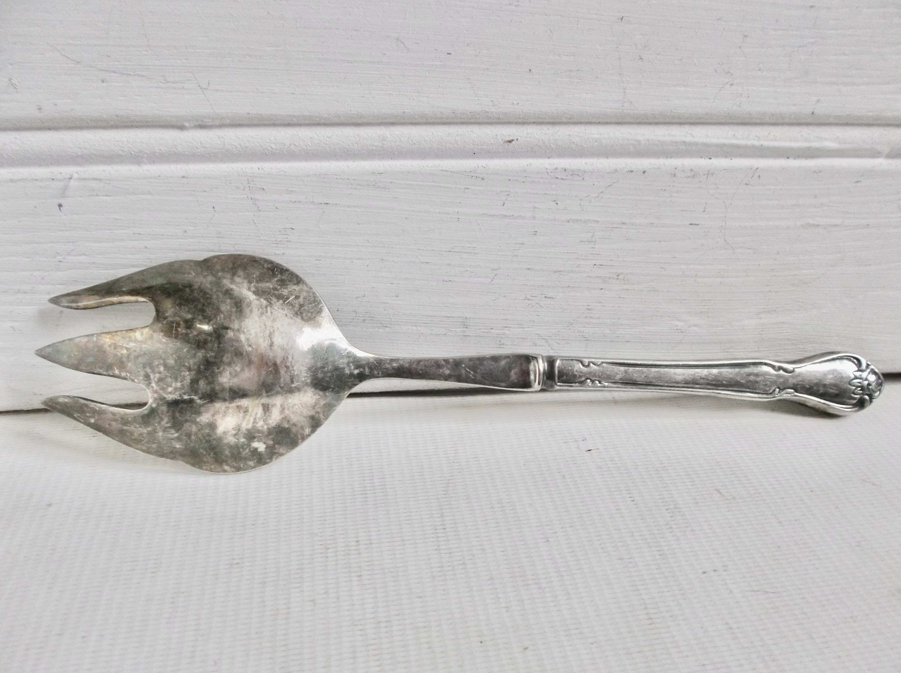 Antique Silver Plated Serving Fork - Etsy