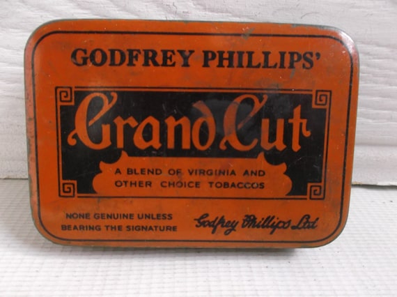 Vintage Godfrey Phillips Grand Cut Tobacco Tin English - Etsy