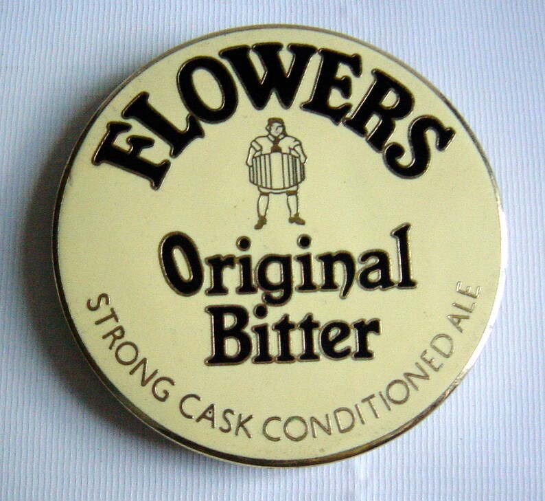 English Vintage Ale Cask Pub Medallion Flowers Original Bitter | Etsy