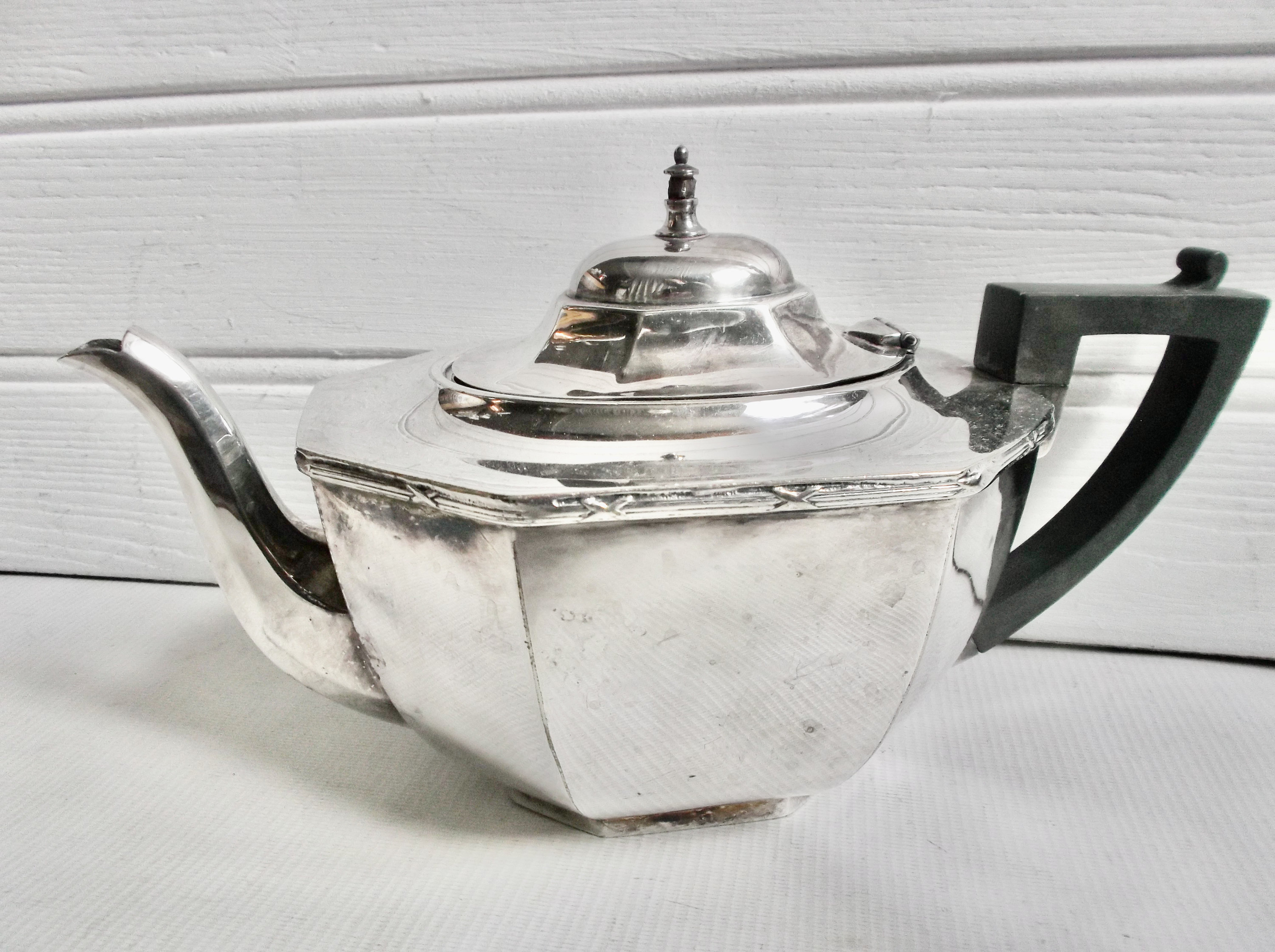 Antique English Ornate Georgian Regency Style Silver Metal Tea | Etsy