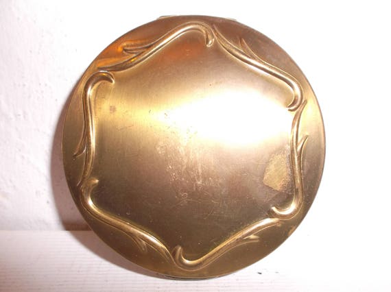 Vintage Stratton Gold Powder Compact with Mirror - Gem