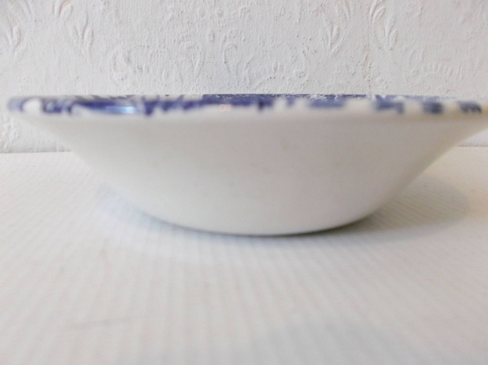 Antique English Ironstone Dish Broadhurst Staffordshire Blue and White ...