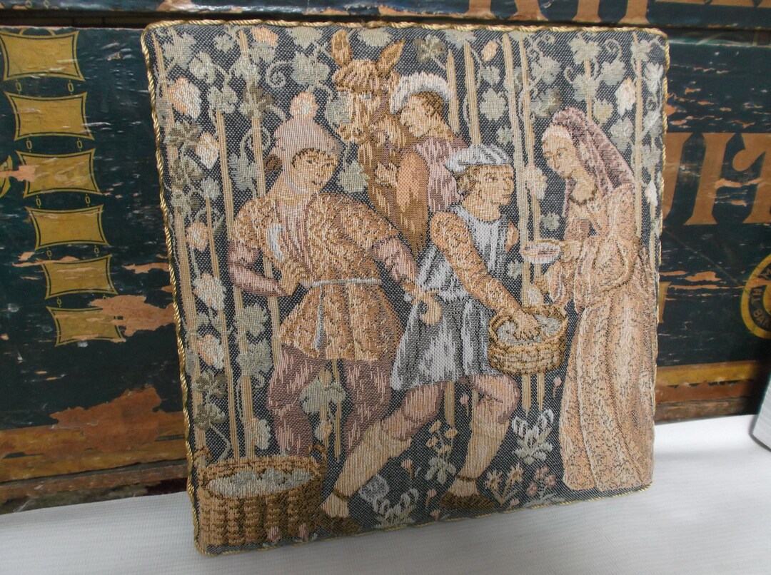 French Antique Medieval Reproduction Tapestry Decor - Etsy