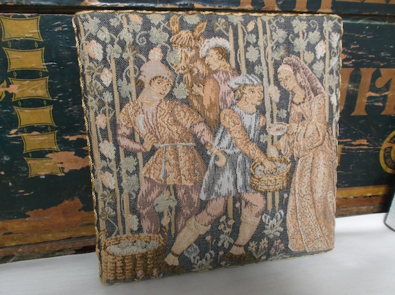 French Antique Medieval Reproduction Tapestry Decor - Etsy