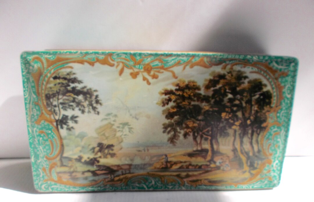 Antique Victorian English Candy, Sweets and Biscuit Writing Box Tin ...