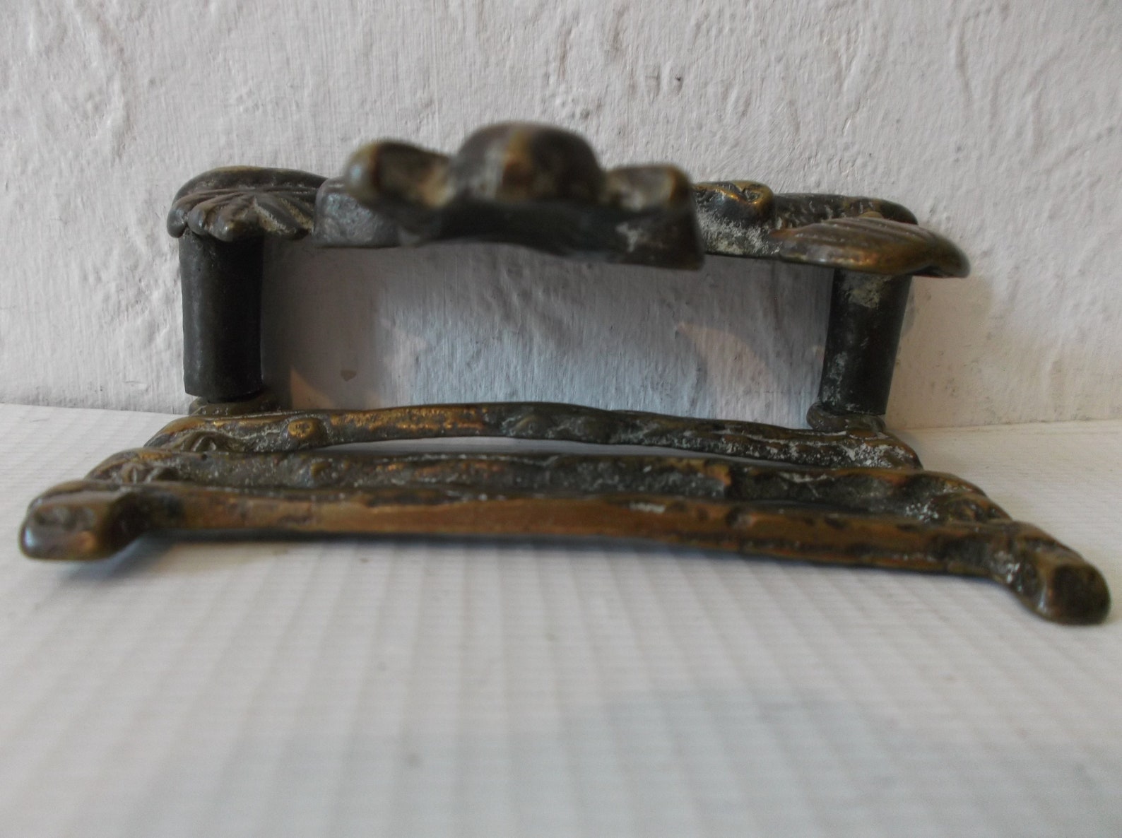 Antique Brass Letter Holder Circa 1900s Vintage Pixie Elf Imp | Etsy