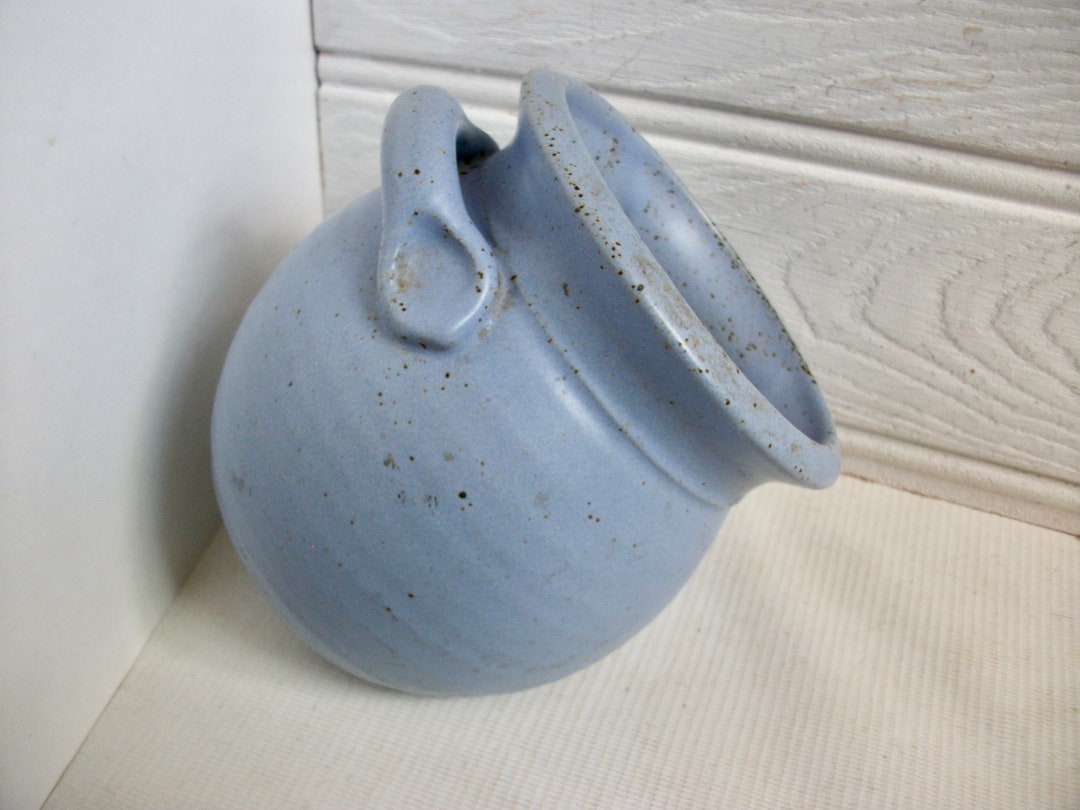 Vintage French Blue Stoneware Pottery Salt Cellar - Etsy