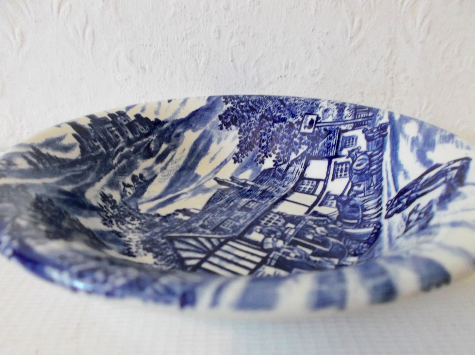 Antique English Ironstone Dish Broadhurst Staffordshire Blue | Etsy