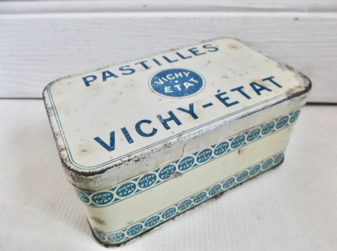 Antique French Vichy-etat Pastilles Tin - Etsy