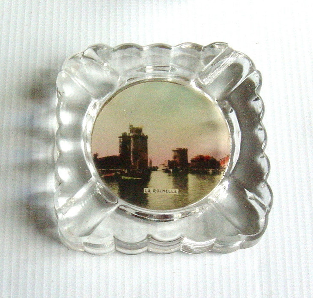 Vintage Art Deco French Souvenir Glass La Rochelle France Dish - Etsy