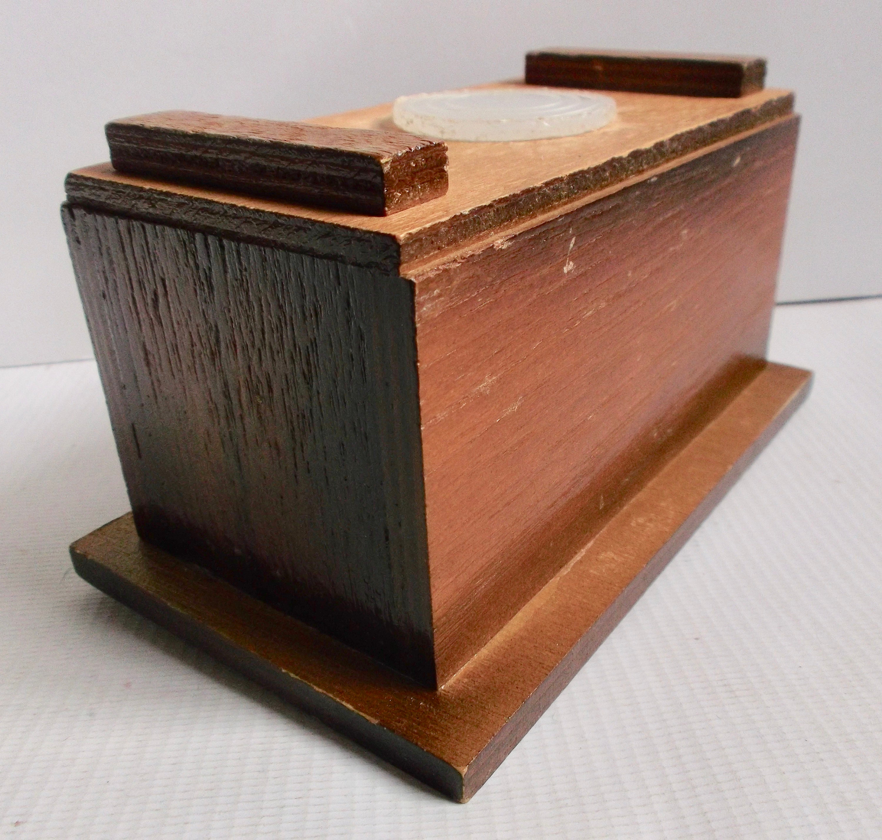 Vintage Mid Century Modern Telephone Money Box 1950s Oak Wood | Etsy