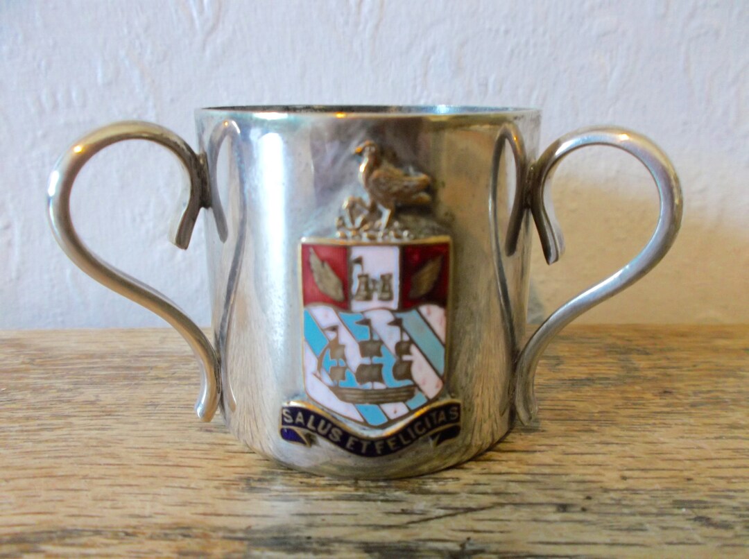 Antique Torquay England Souvenir Three Handled Pot Toothpick or ...