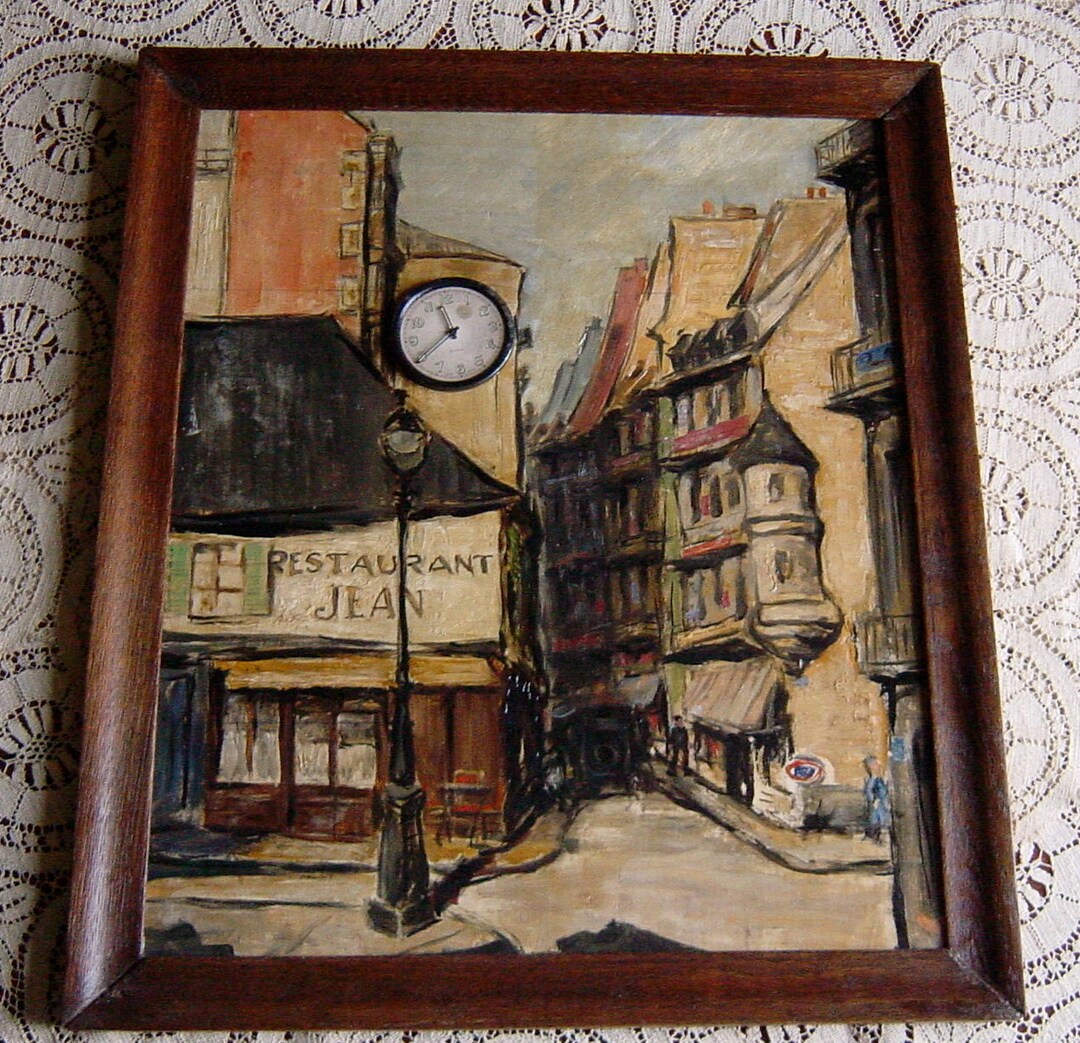 Antique French Painting Original Roy Ward Baker Oil Painting French ...