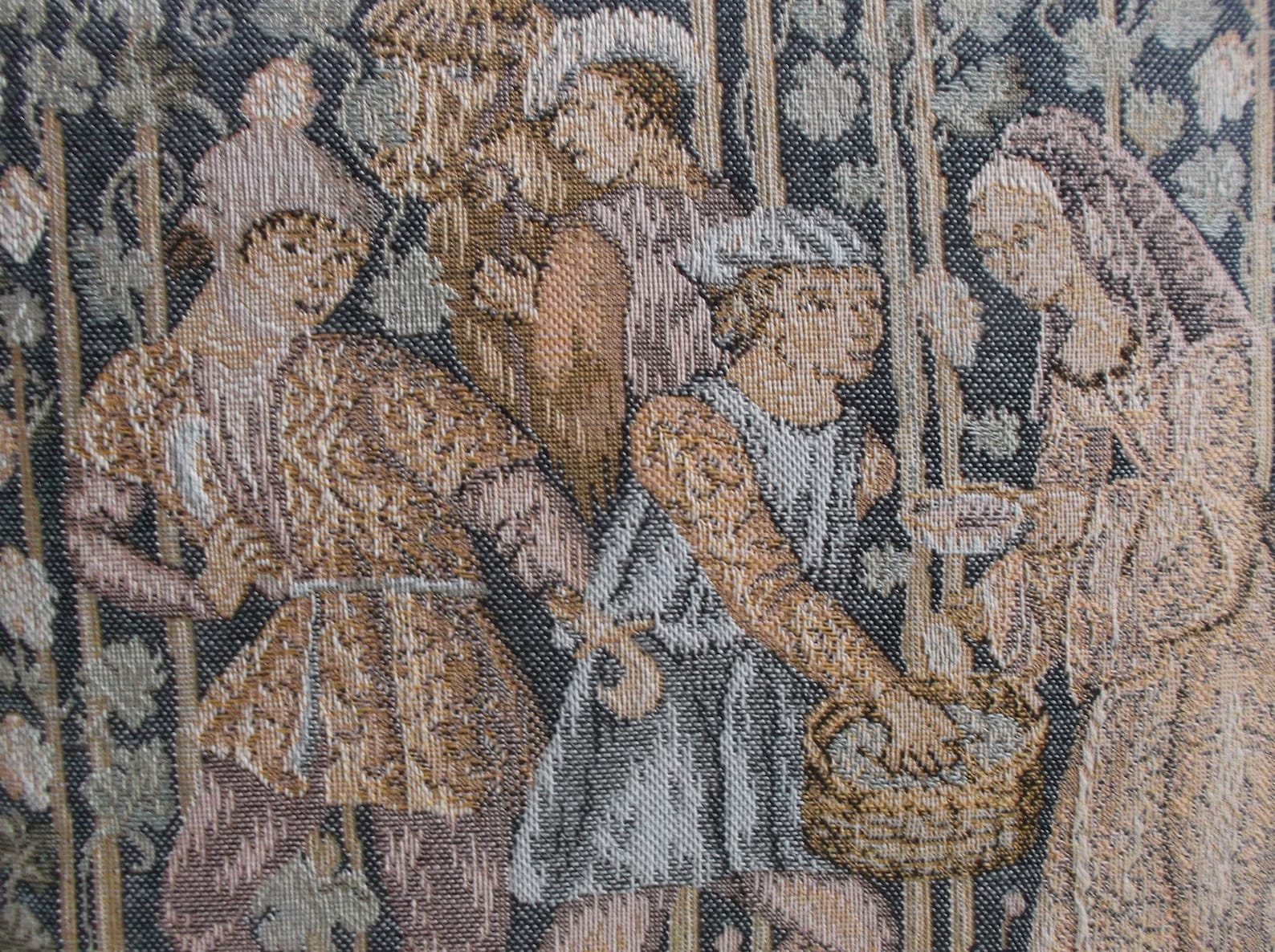 French Antique Medieval Reproduction Tapestry Decor | Etsy