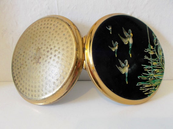 Vintage Stratton Round Mirror Powder Compact 1960s 19… - Gem