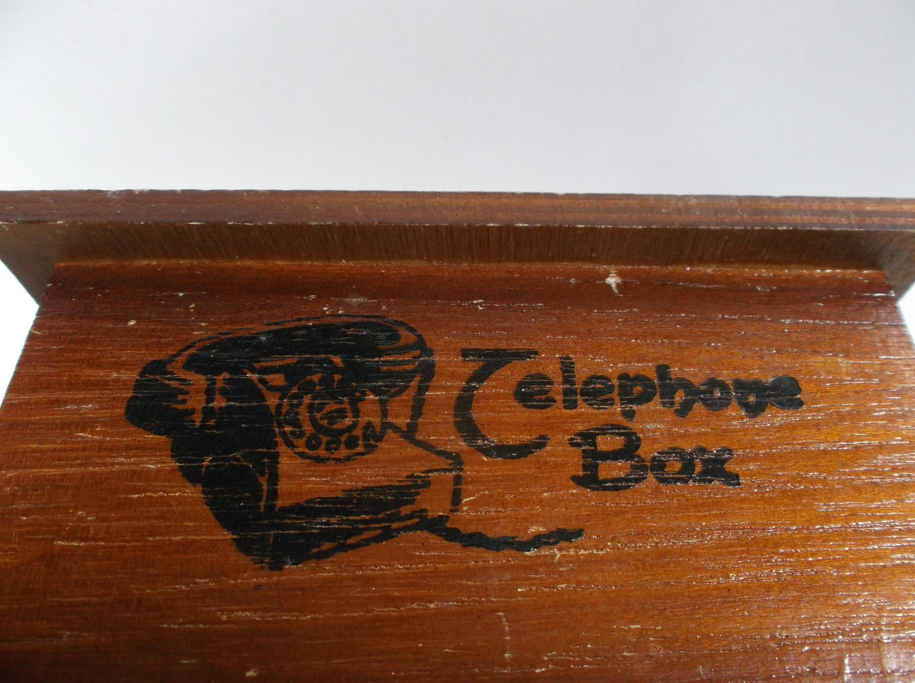 Vintage Mid Century Modern Telephone Money Box 1950s Oak Wood | Etsy