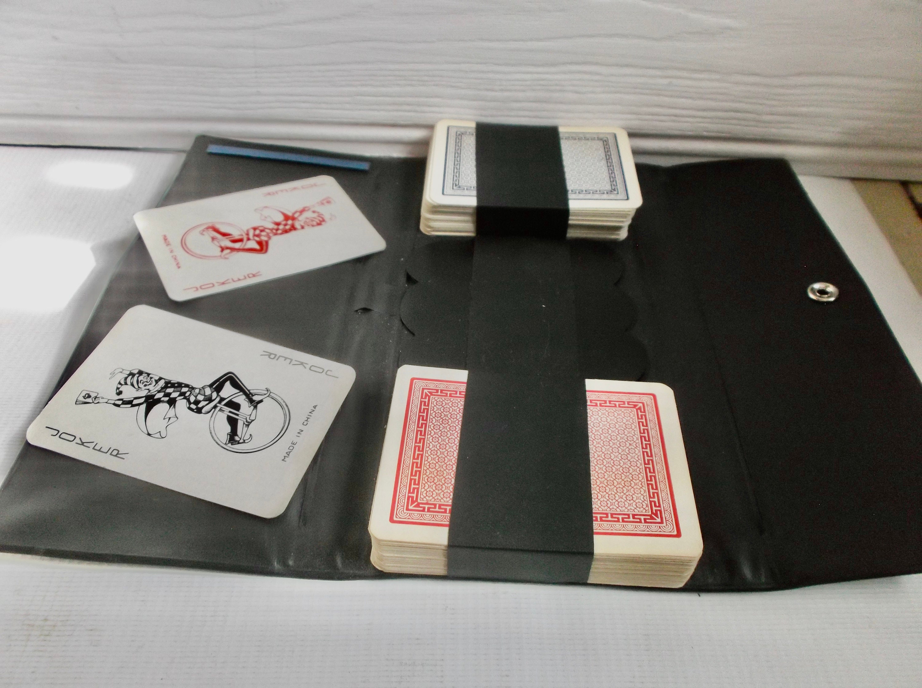 1940s 1950s Mid Century Modern Card Game Set Vintage Poker or Bridge ...
