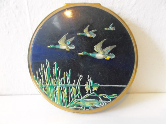 Vintage Stratton Round Mirror Powder Compact 1960s 19… - Gem