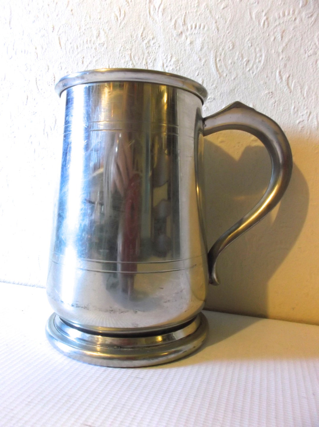 Vintage English Sheffield Pewter Tankard Silver Metal Pub Mug European ...