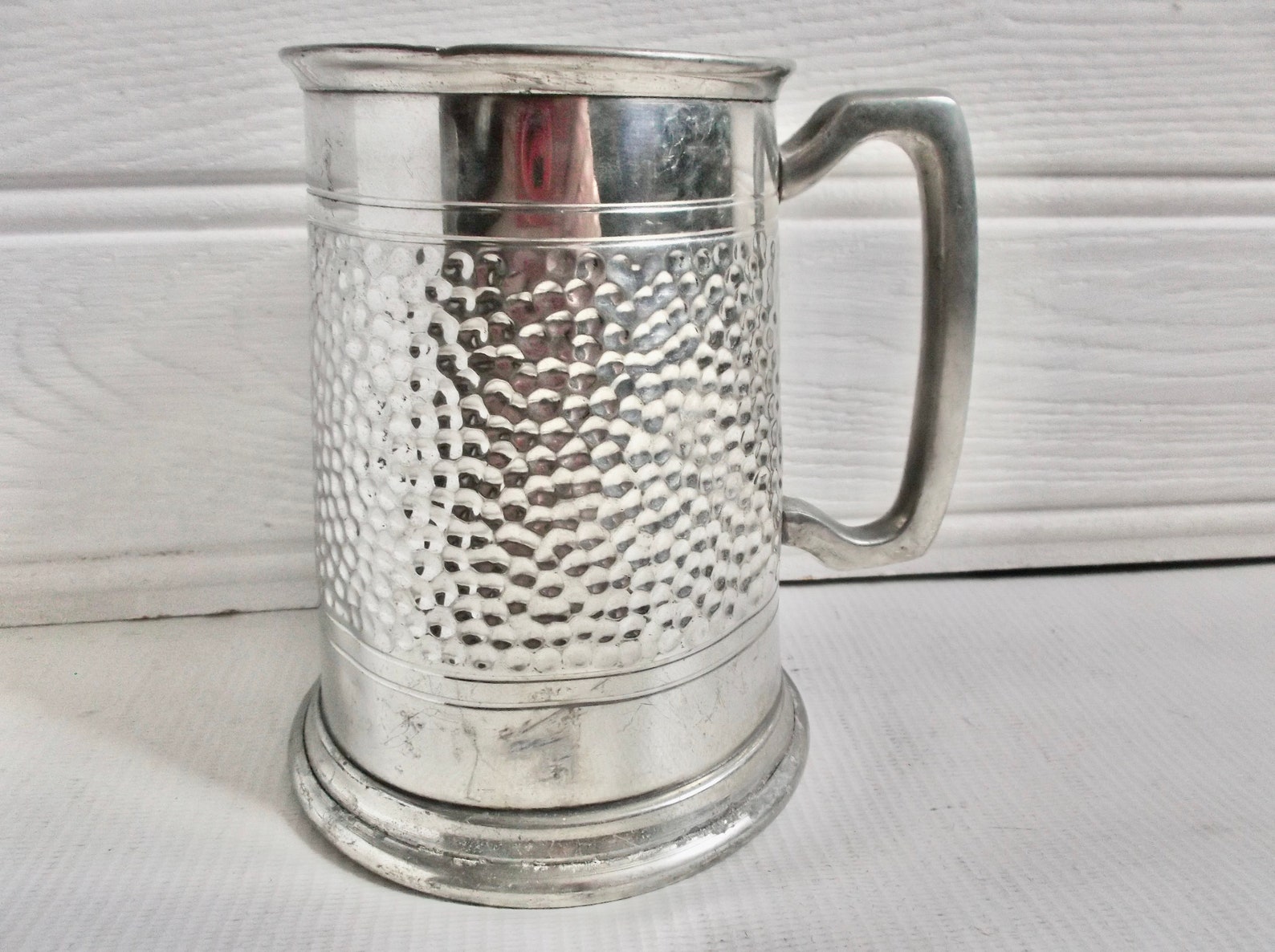 English Hammered Pewter Tankard Vintage Pub Mug Metal Stein | Etsy