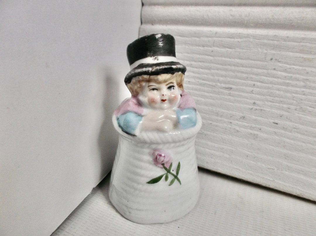Antique Salt or Pepper Shaker Girl in Hat - Etsy