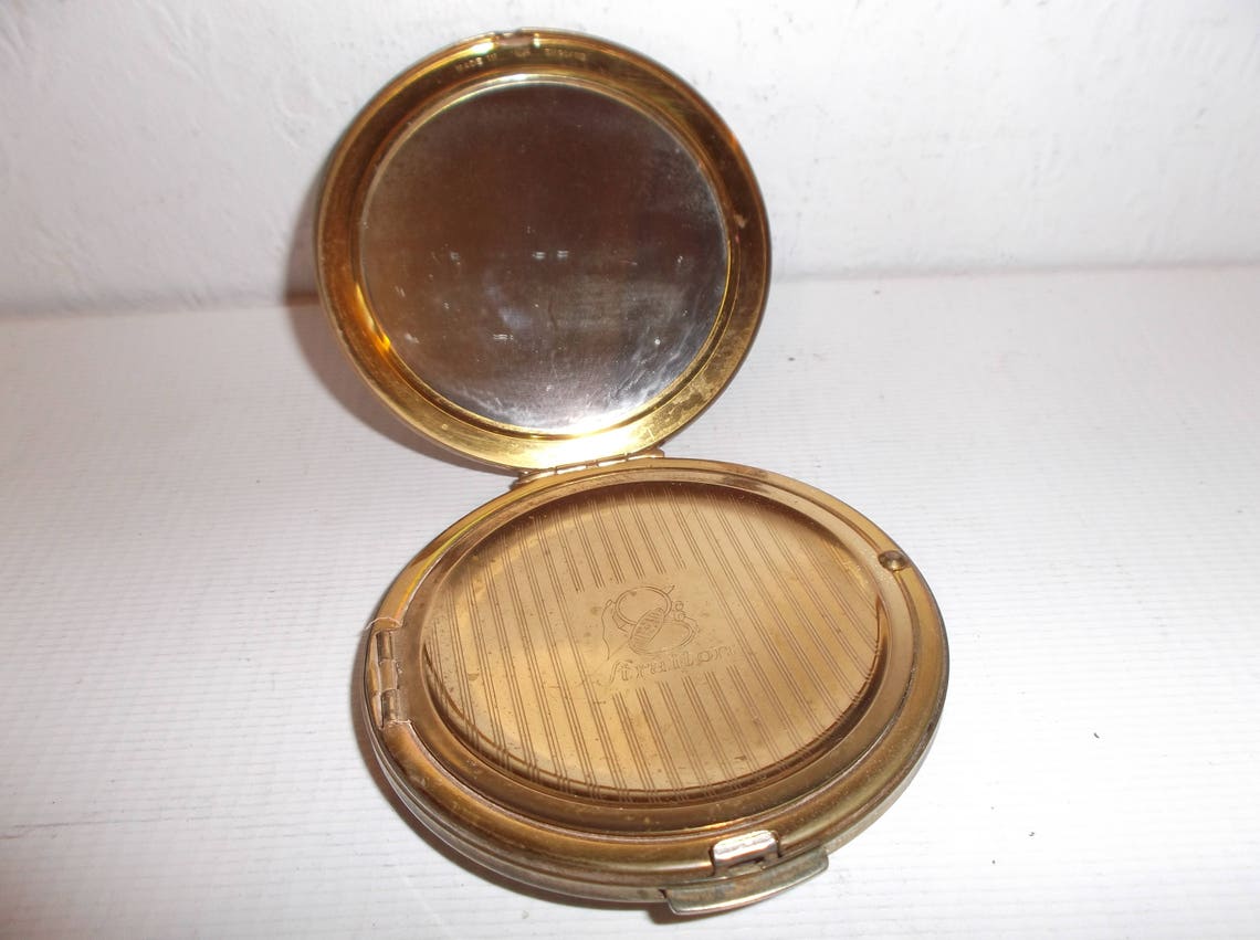 Vintage Stratton Gold Powder Compact With Mirror | Etsy