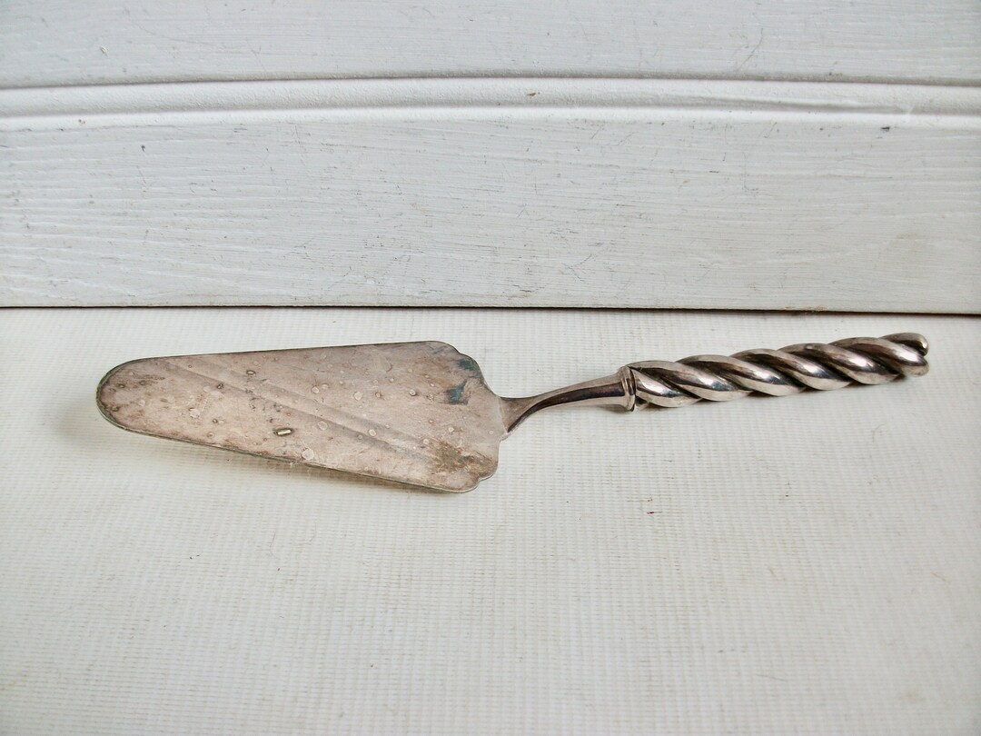 Antique 1800s Silver Barley Twist Cake and Pie and Tart Server, Vintage ...