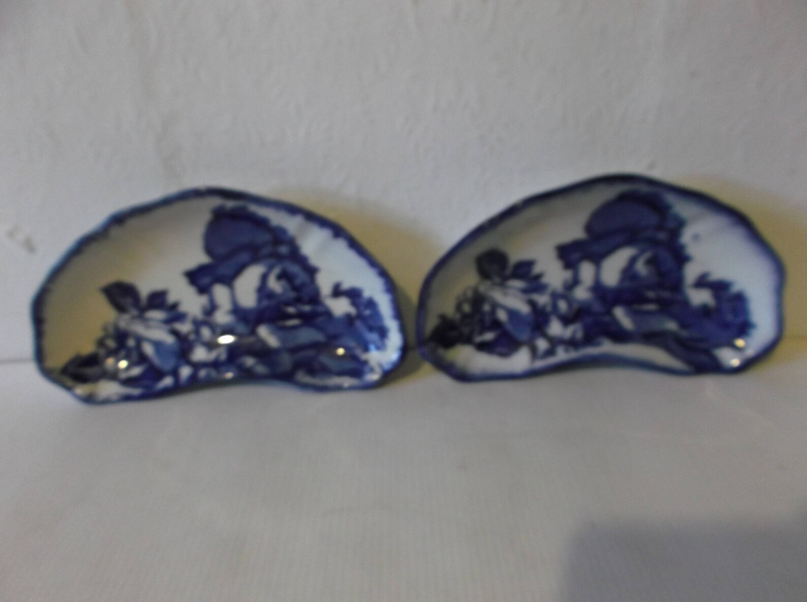 Antique English Staffordshire Ironstone Pottery Dishes Circa 1800s Blue ...