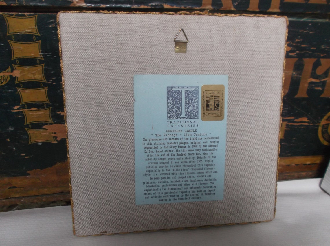 French Antique Medieval Reproduction Tapestry Decor | Etsy