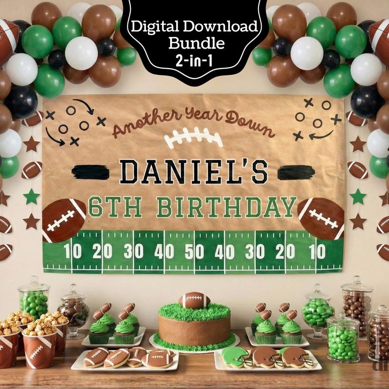 Football Birthday Banner - Etsy