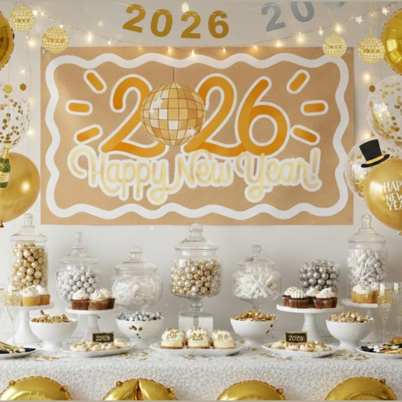 Painted Banner Sign Disco - Etsy