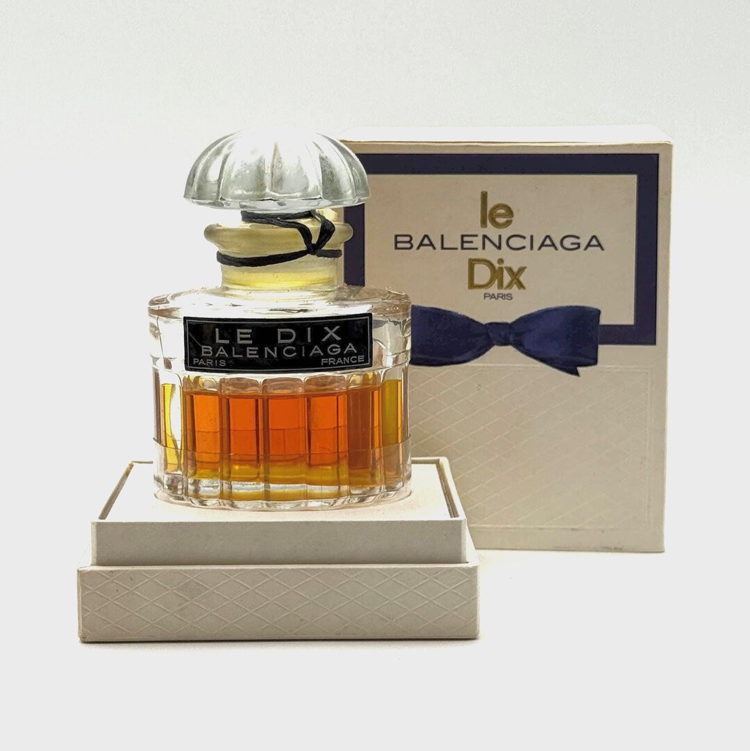 Vintage Le Dix Balenciaga Parfum: 1oz Collectible Crystal Bottle W/ Box ...