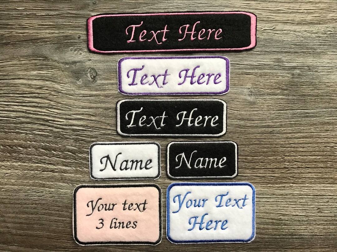 Personalised Name Patch Embroidery Patch Iron on or Sew On - Etsy