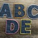 Letters Numbers Denim Fabric Patches Alphabet Applique Embroidery Patch ...