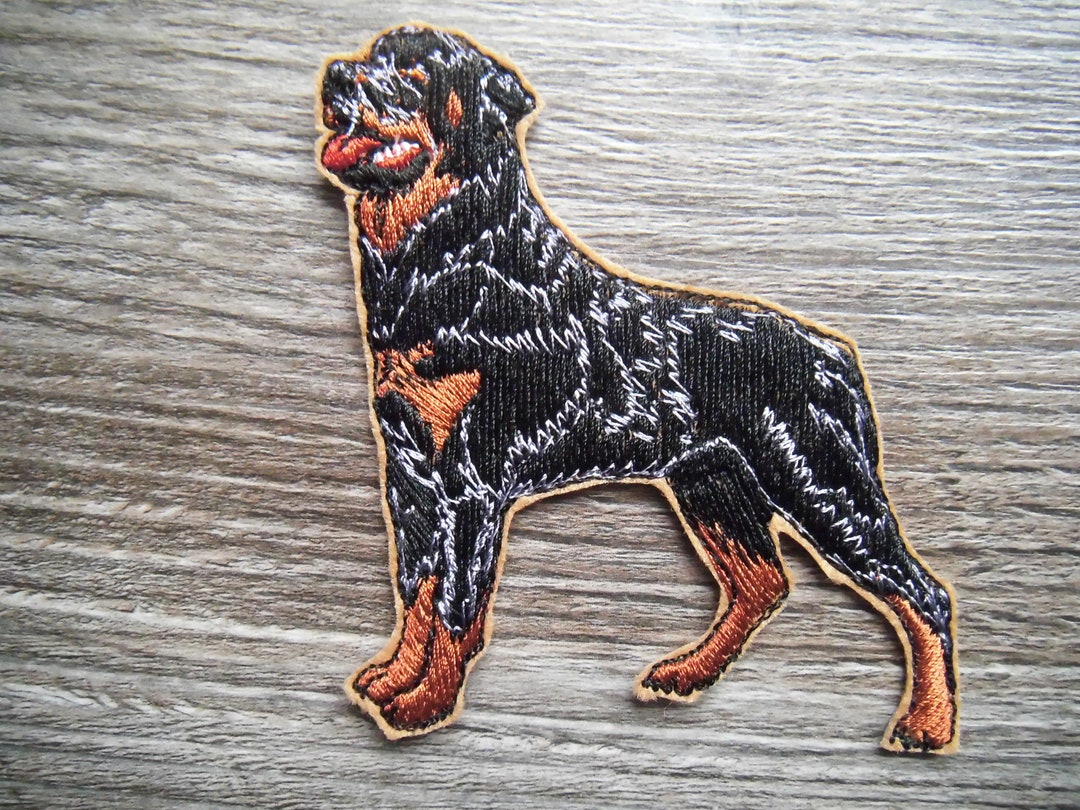 Rottweiler Dog Patch Embroidery Iron or Sew on Clothing Clothes Jacket ...