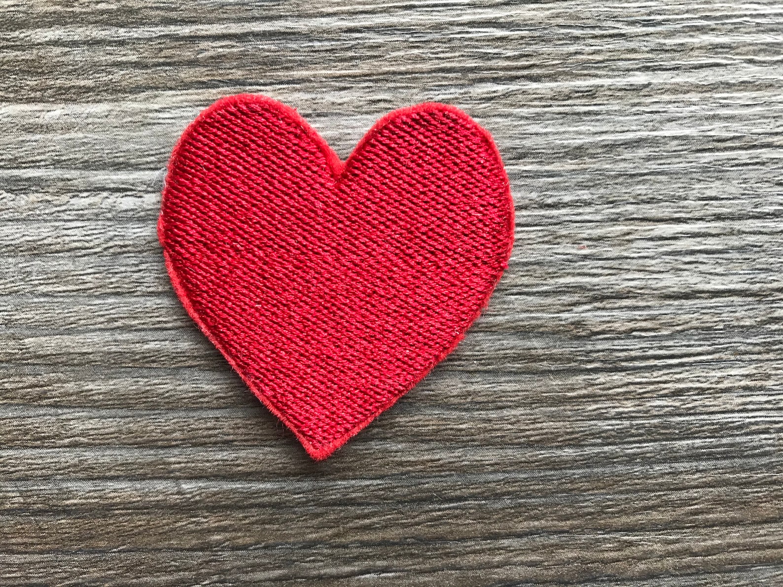 Red Love Heart Embroidery Patch Iron or Sew on Clothing Clothes Jacket ...