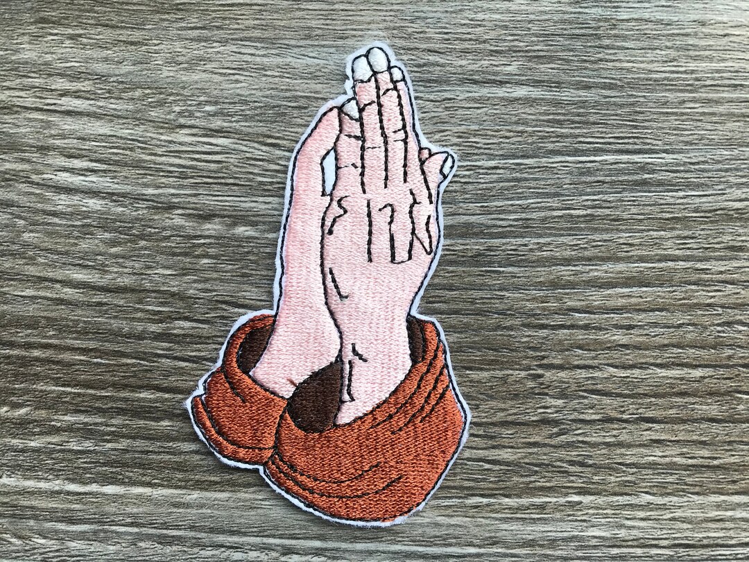 Praying Hands Prayer Pray Embroidery Patch Iron or Sew on Clothing ...